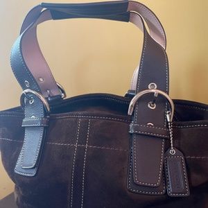 Coach | Bags | Suede Coach Shoulder Bucket Purse Like New | Poshmark
